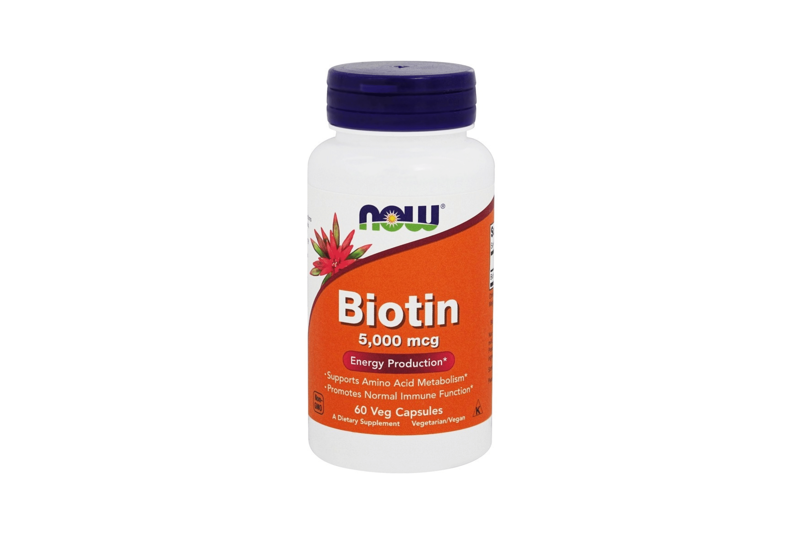 NOW BIOTIN 5000 MCG 60 CT - Time Medical