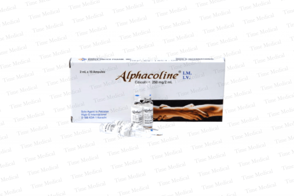 Alphacoline Injection 250mg 10 Ampoules - Time Medical