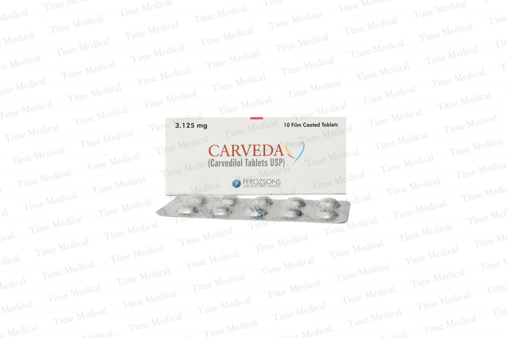 Carveda 3.125mg Tablets - Time Medical